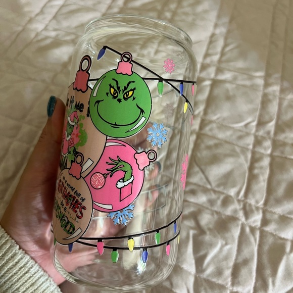 Hand Crafted | Holiday | Set Of 5 Grinch 6 Oz Glass Cups | Poshmark